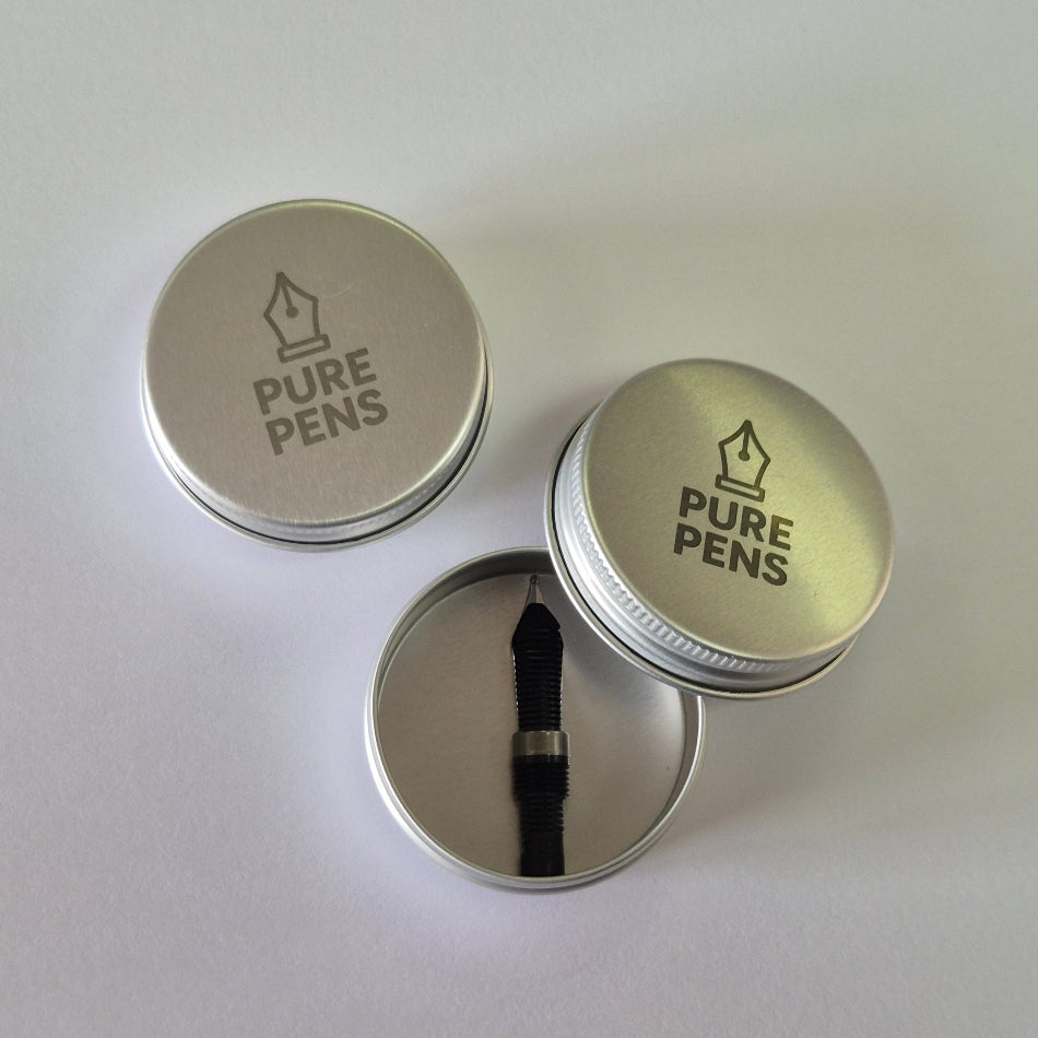 Empty Pen Nib Tin - Pure Pens Logo | Pure Pens