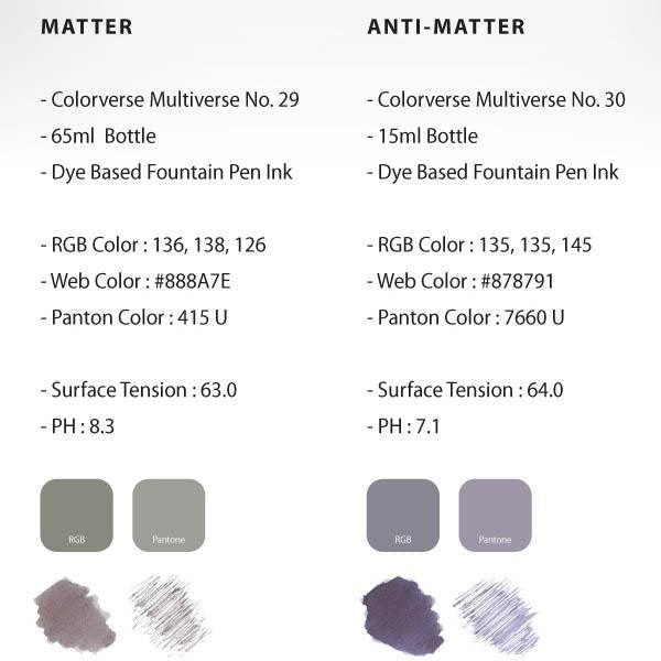Colorverse Matter & Anti-Matter Ink (No. 29 & 30) – Pure Pens