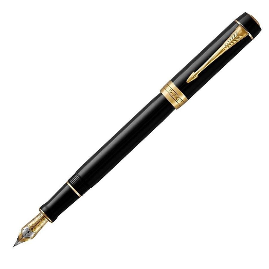 Parker Duofold Centennial Fountain Pen - Black and Gold | Pure Pens