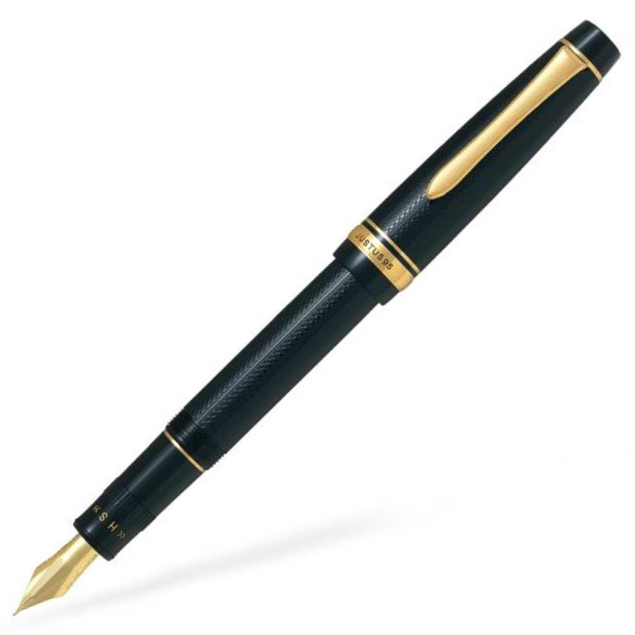 Pilot Justus 95 Adjustable Nib Fountain Pen - Black with Gold Trim ...